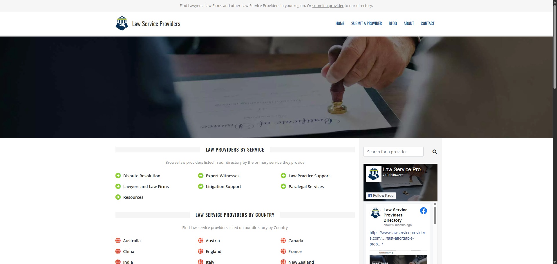 Law Service Providers - Legal Catalog